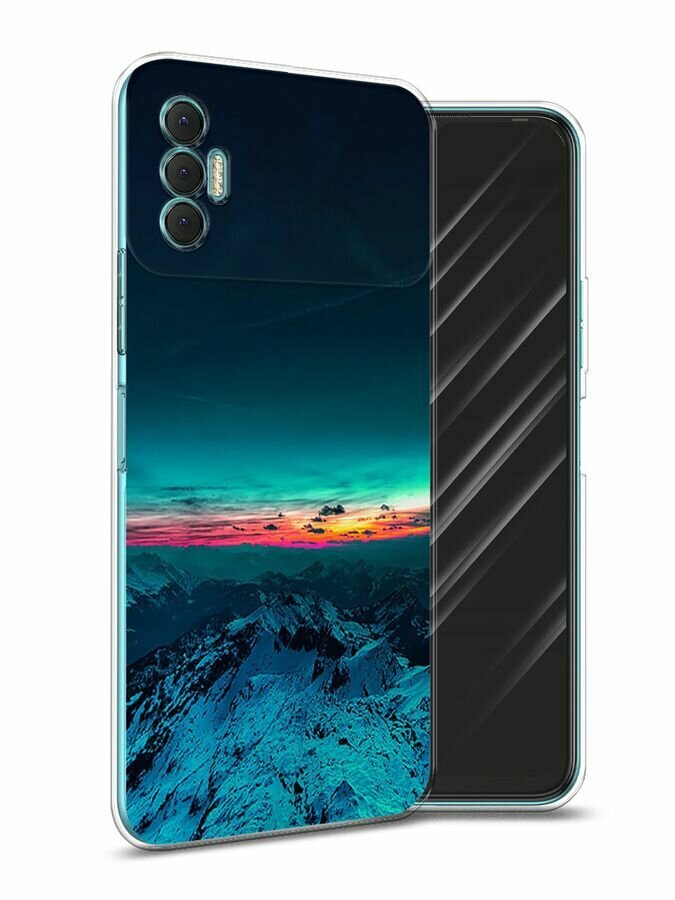 Чехол на Tecno Spark 8P / Техно Спарк 8P с принтом "Закат в горах"