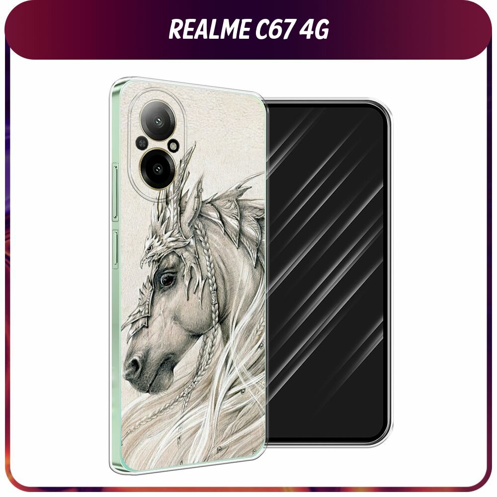 Чехол на Realme C67 4G / Реалми C67 4G с принтом Мифическая лошадь
