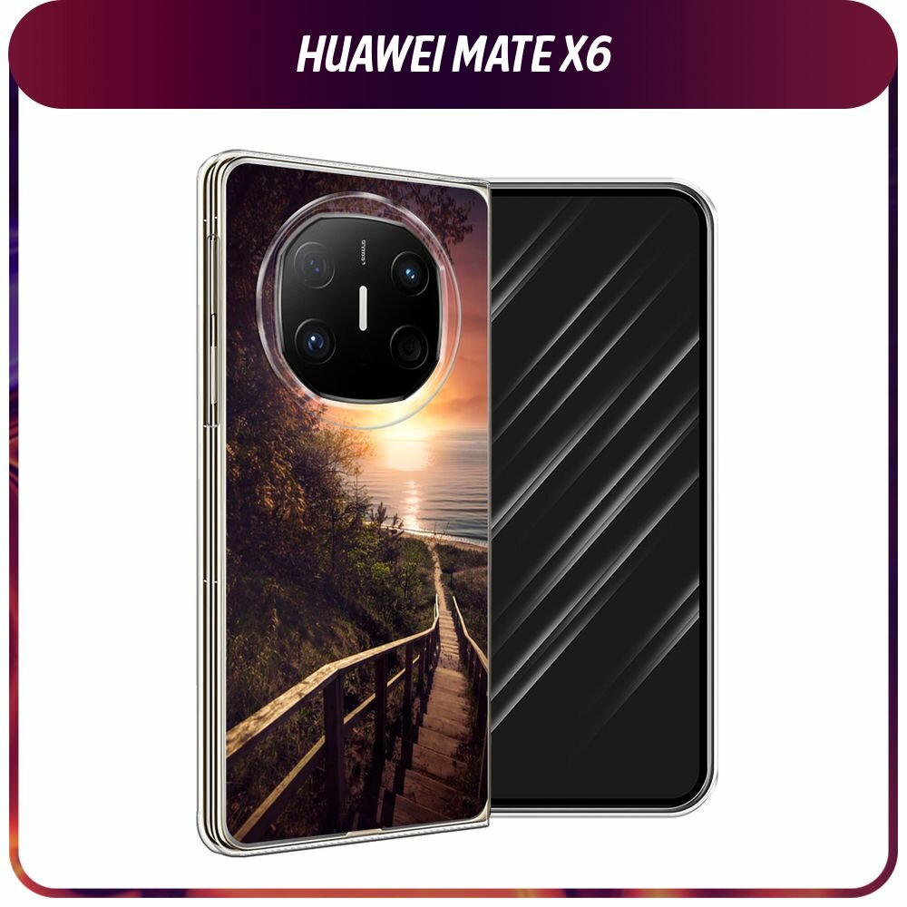 Чехол на Huawei Mate X6 / Хуавей Мате X6 с принтом "Мост у воды"