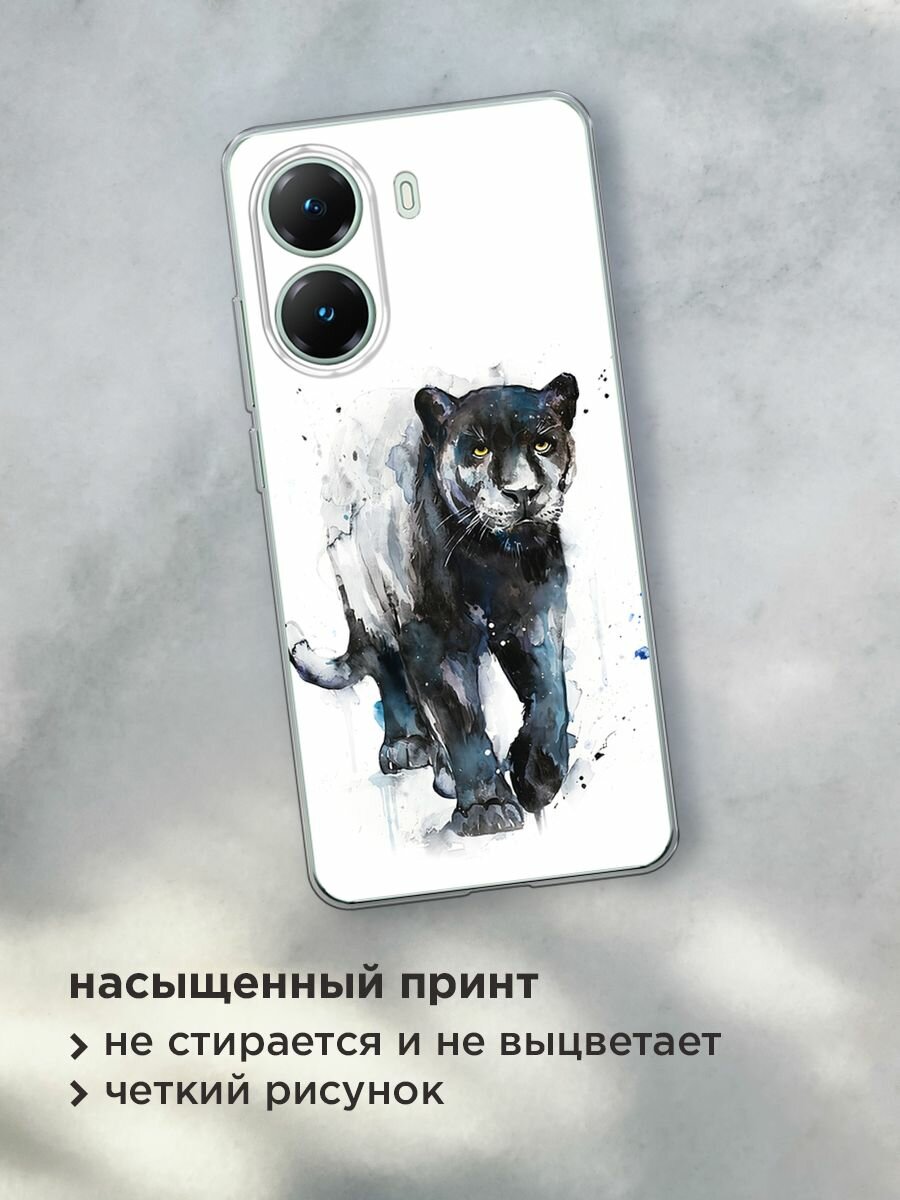 Чехол на Poco X7 Pro / Поко X7 Про с принтом "Пантера арт 3" — фото 1