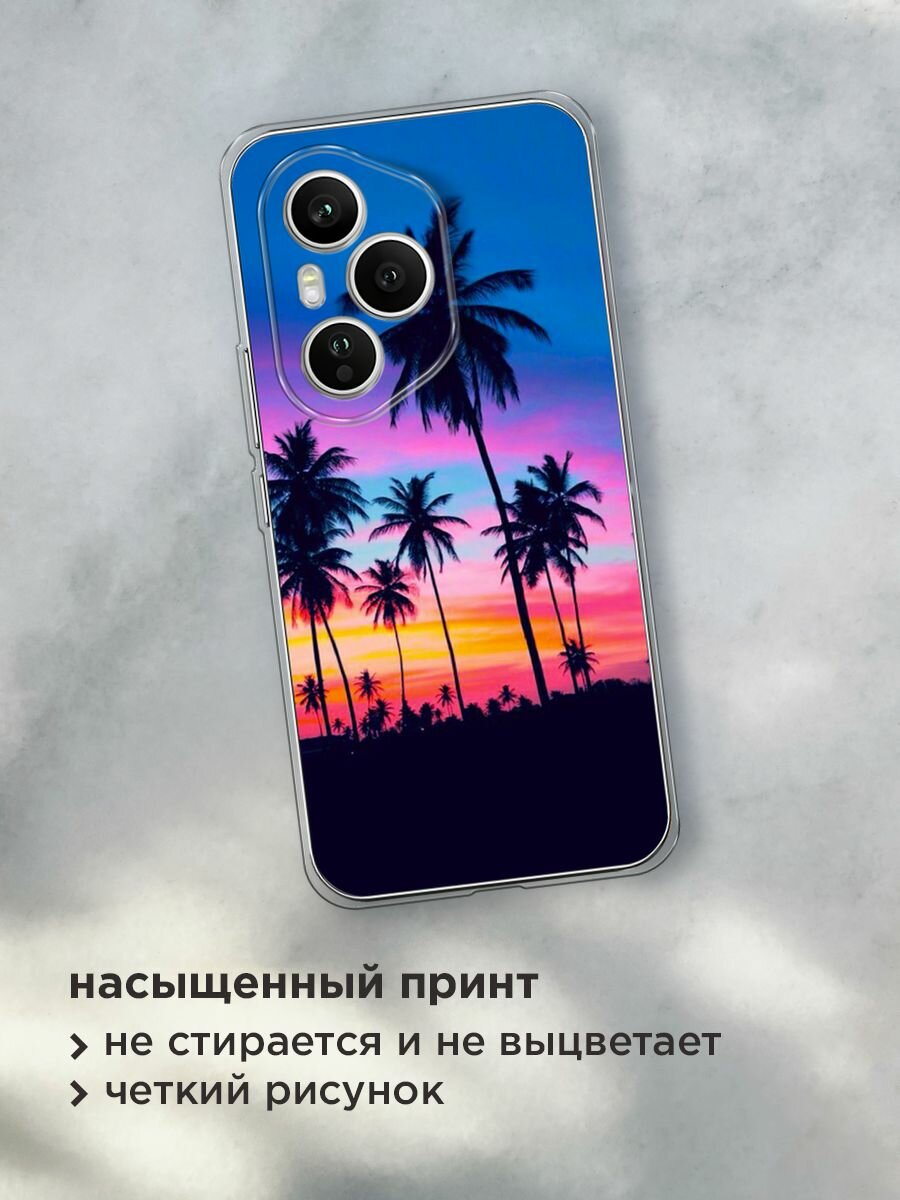Силиконовый чехол на Honor 400 Pro / Хонор 400 Про с принтом "Закат 5" — фото 1