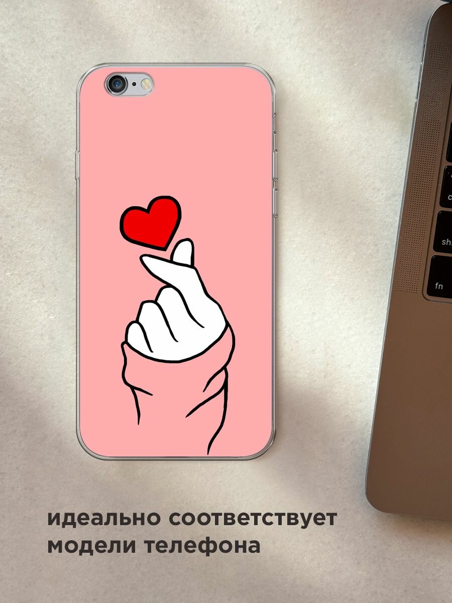 Чехол на Apple iPhone 6 / Айфон 6 с принтом "Милое сердечко" — фото 1