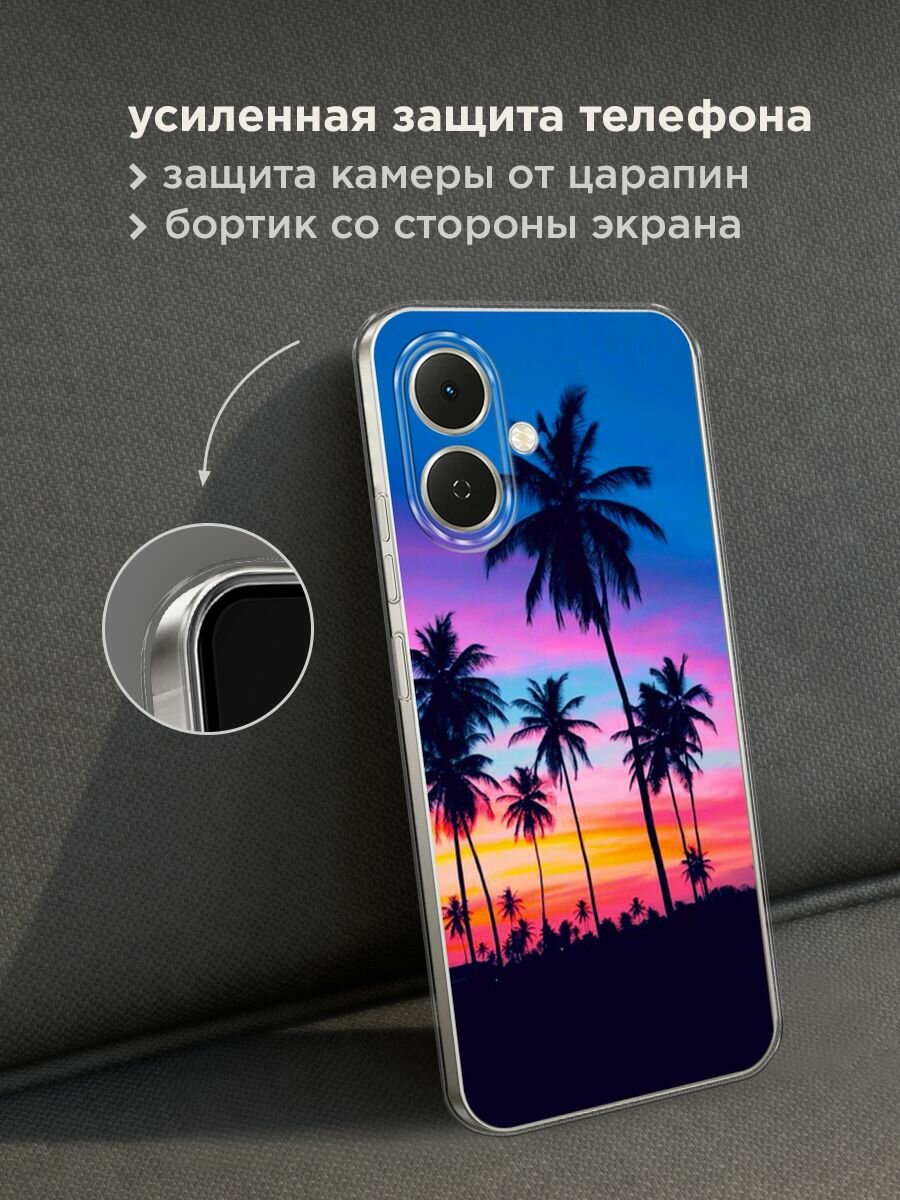 Чехол на Tecno Spark Go 2 / Текно Спарк Го 2 с принтом "Закат 5" — фото 1