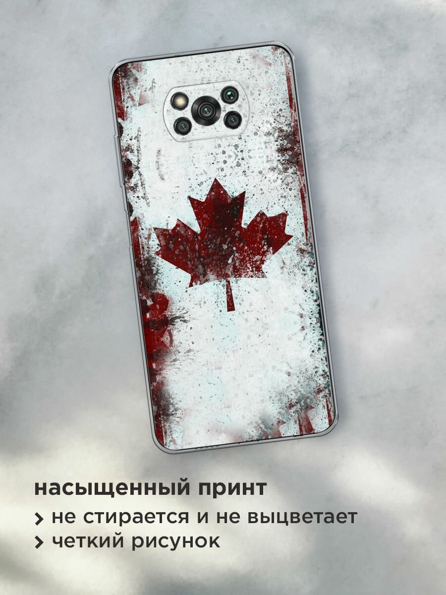 Чехол на Xiaomi Poco X3/X3 Pro / Поко X3/X3 Pro с принтом "Канада" — фото 1