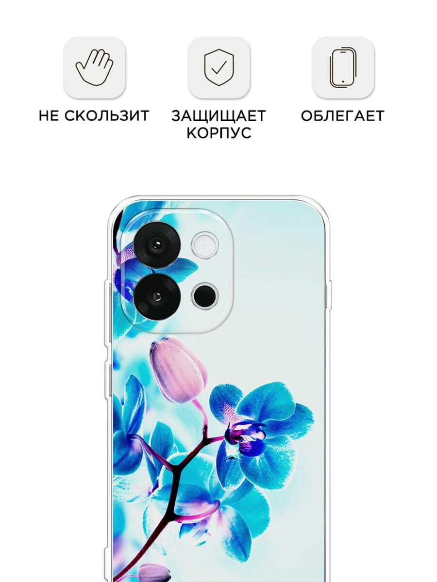 Чехол на OnePlus 13T / Ван Плас 13Т с принтом "Голубая орхидея" — фото 1
