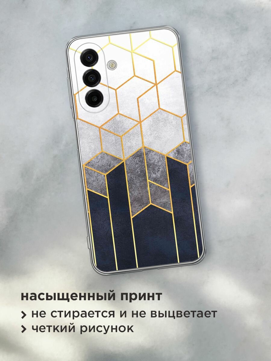 Чехол на Samsung Galaxy A17 / Самсунг А17 с принтом "Черно-белая мозаика" — фото 1
