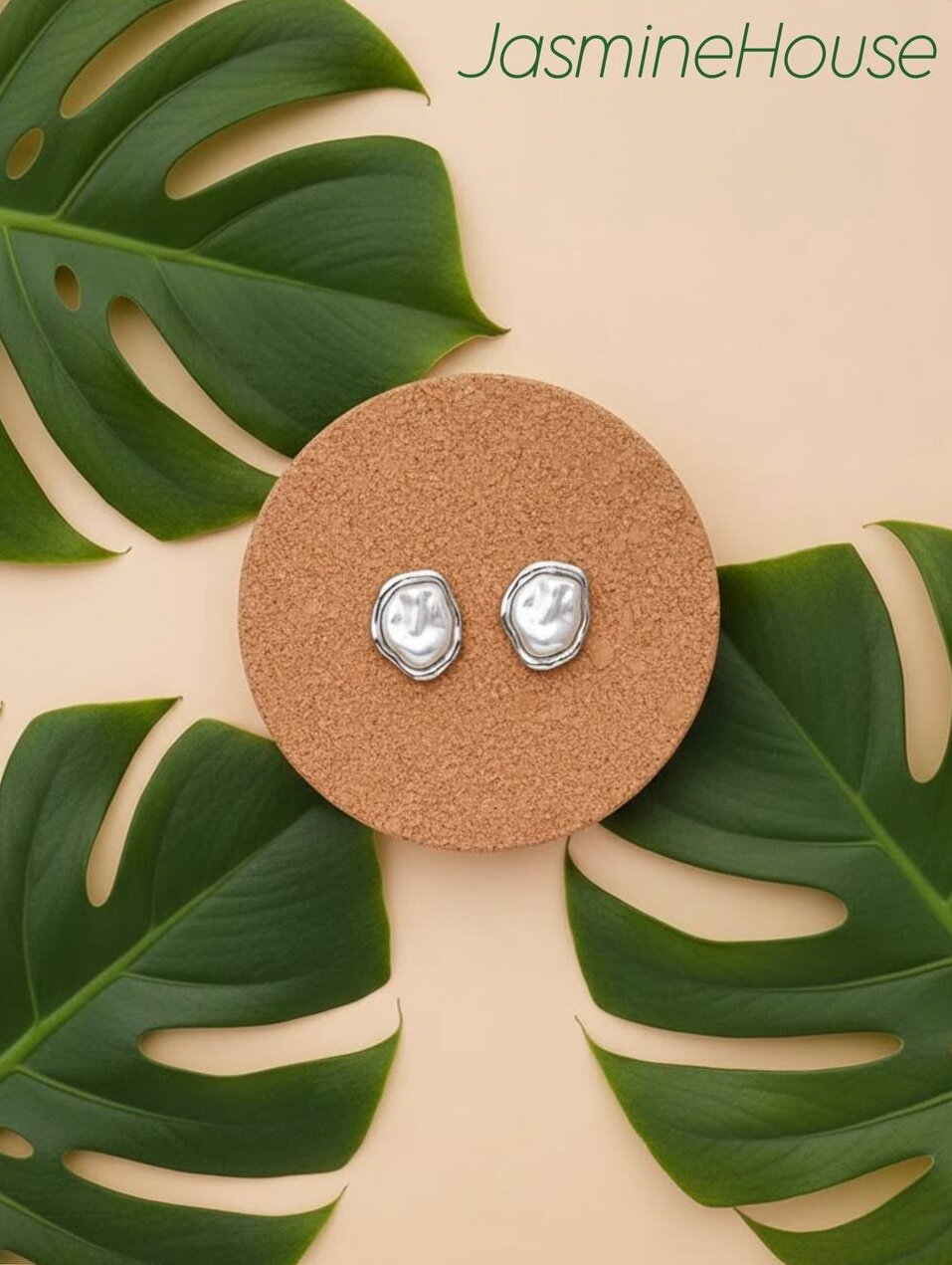 Серьги пусеты, жемчуг имитация