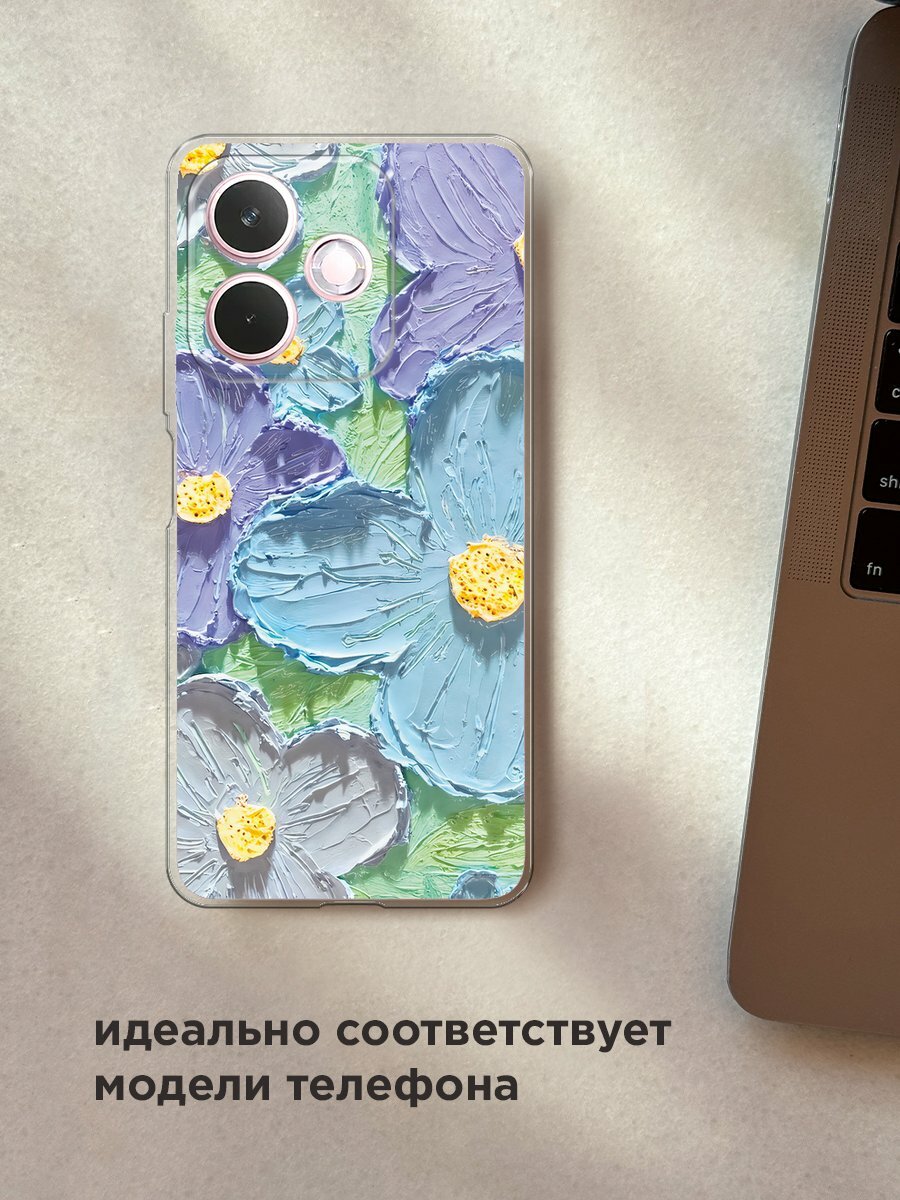 Чехол на Oppo A5 Pro / Оппо А5 Про с принтом "Масляные цветы 2" — фото 1