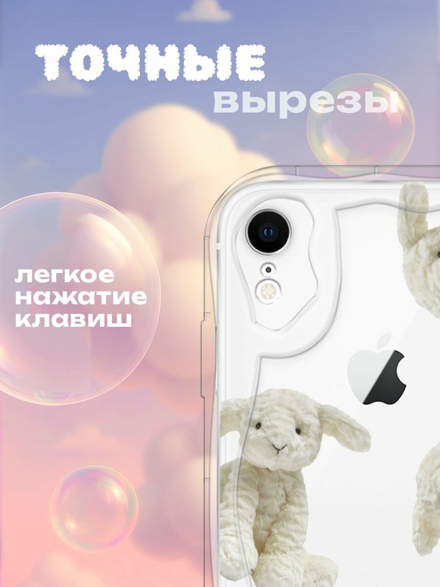 Чехол на Apple iPhone XR / Айфон XR с принтом "Плюшевые овечки" — фото 1