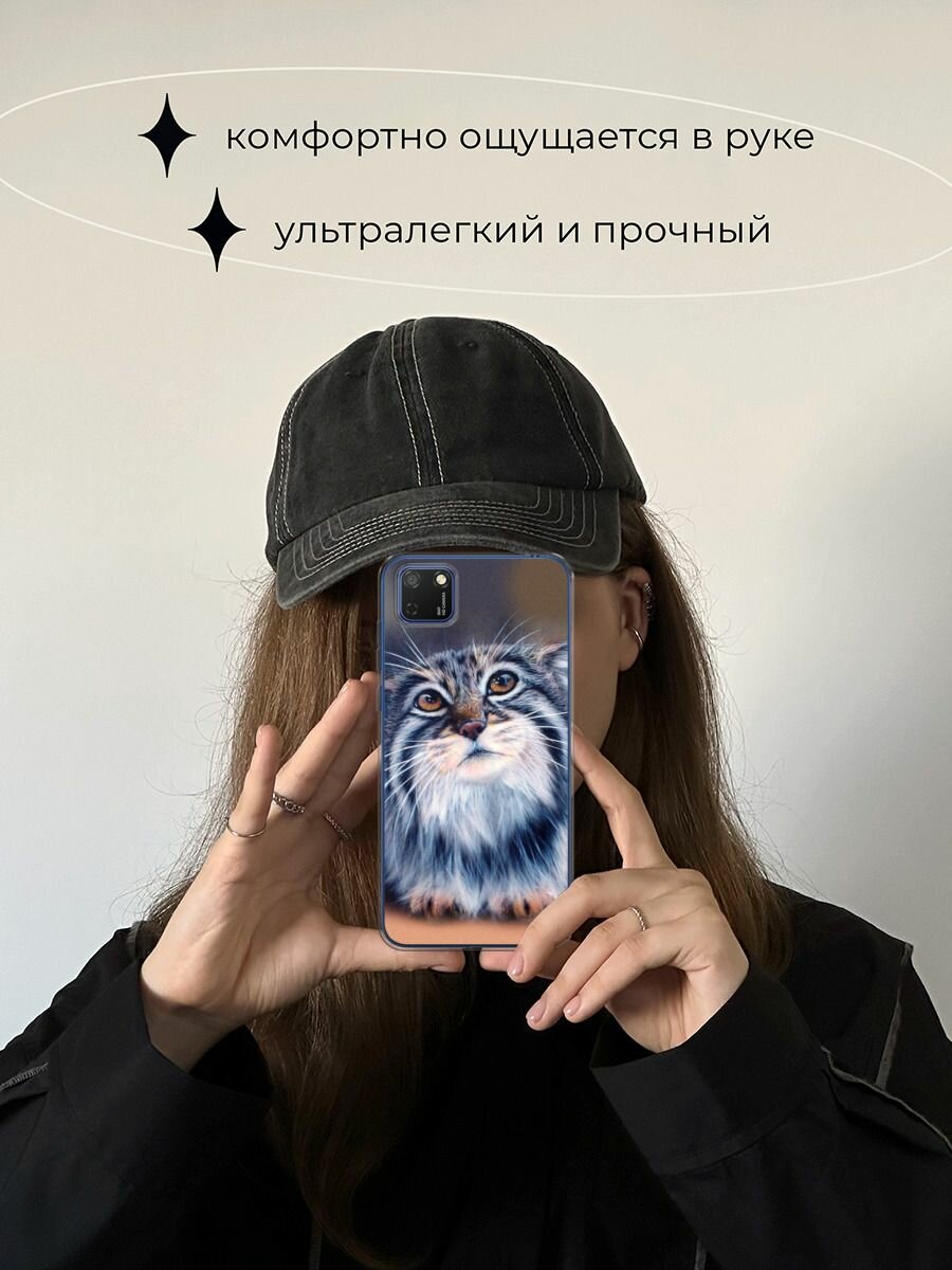 Чехол на Honor 9S/Huawei Y5p / Хонор 9S/Хуавей Y5p с принтом "Кот манул 2" — фото 1