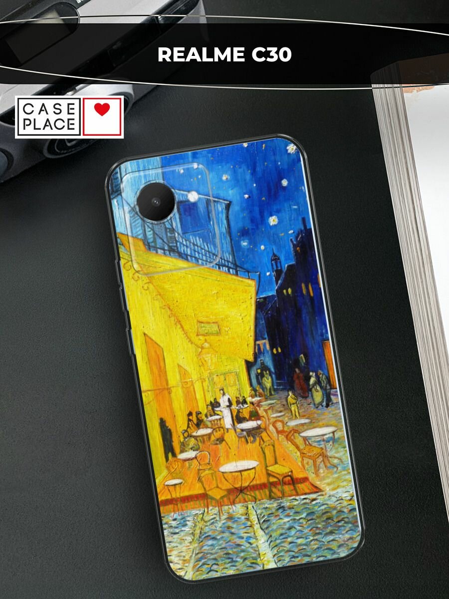 Чехол на Realme C30 / Реалми C30 с принтом "Ван Гог Желтый дом"
