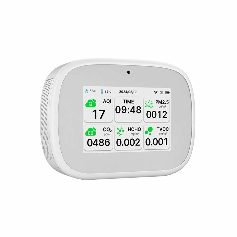 Tuya WiFi 10в1 детектор качества воздуха бытовой портативный AQI PM2.5