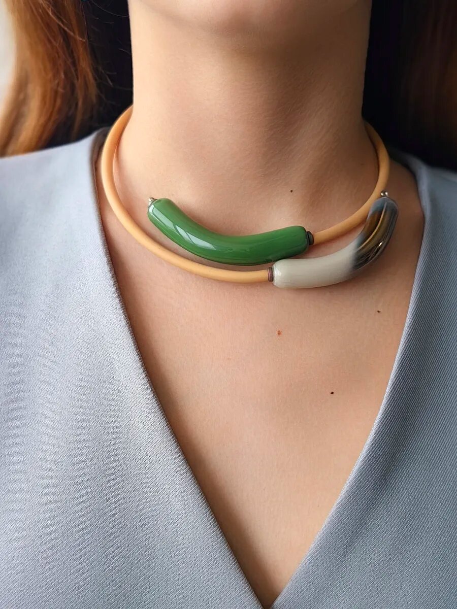 Чокер, муранское стекло, стекло