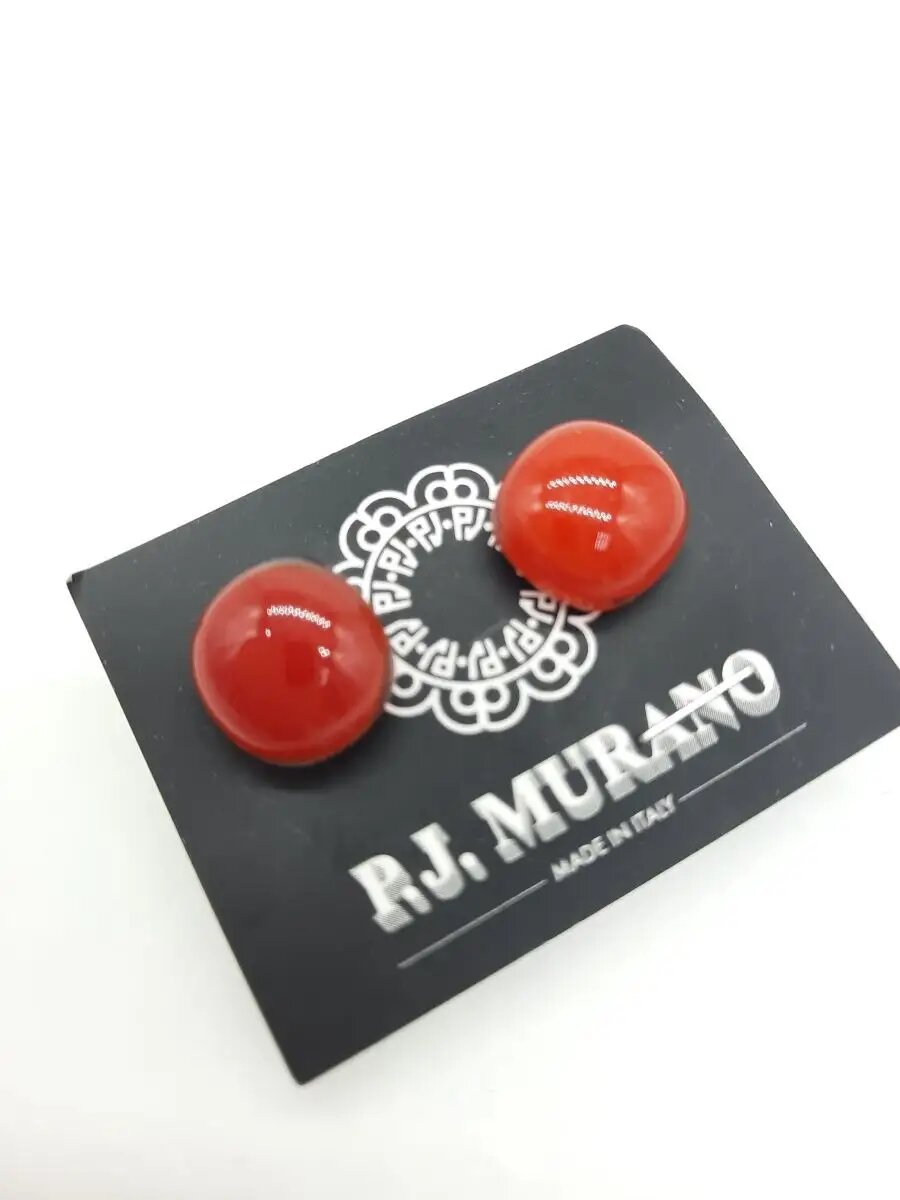 Серьги пусеты, муранское стекло, стекло