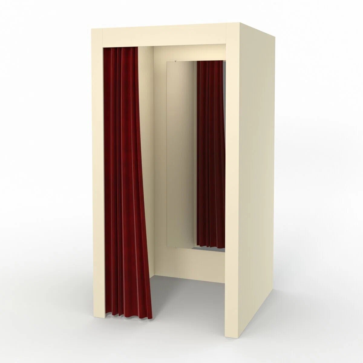 Примерочная кабина "Кашемир" 5981, ЛДСП, цвет бежевый/слоновая кость, 205x122x120см