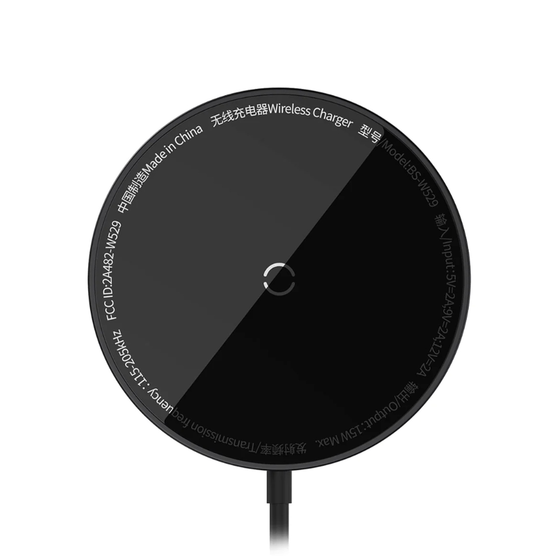 Магнитное беспроводное зарядное устройство Baseus Simple Mini3 Magnetic Wireless Charger 15W Черное (CCJJ040001)