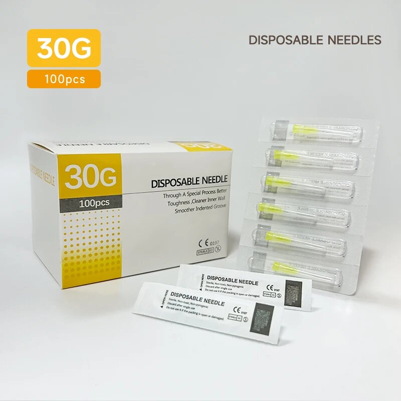 Одноразовые иглы для татуажа 30G 30G 6MM 100pcs