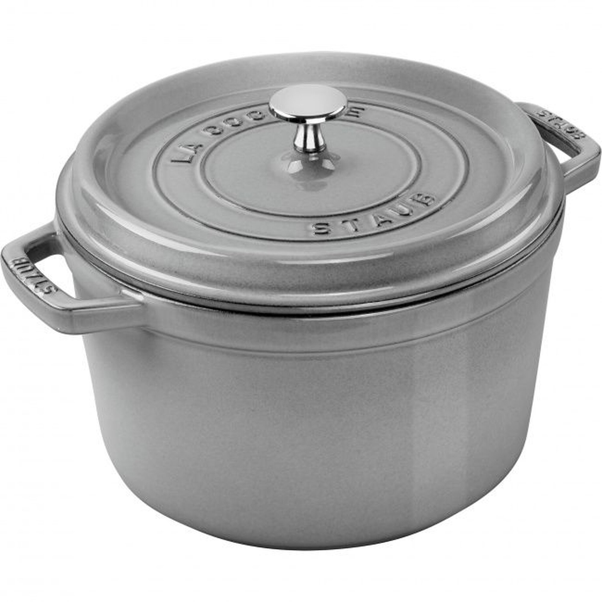 Кастрюля с крышкой STAUB Cocotte, чугунная, диаметр 24 см, цвет темно-серый, 40502-291-0
