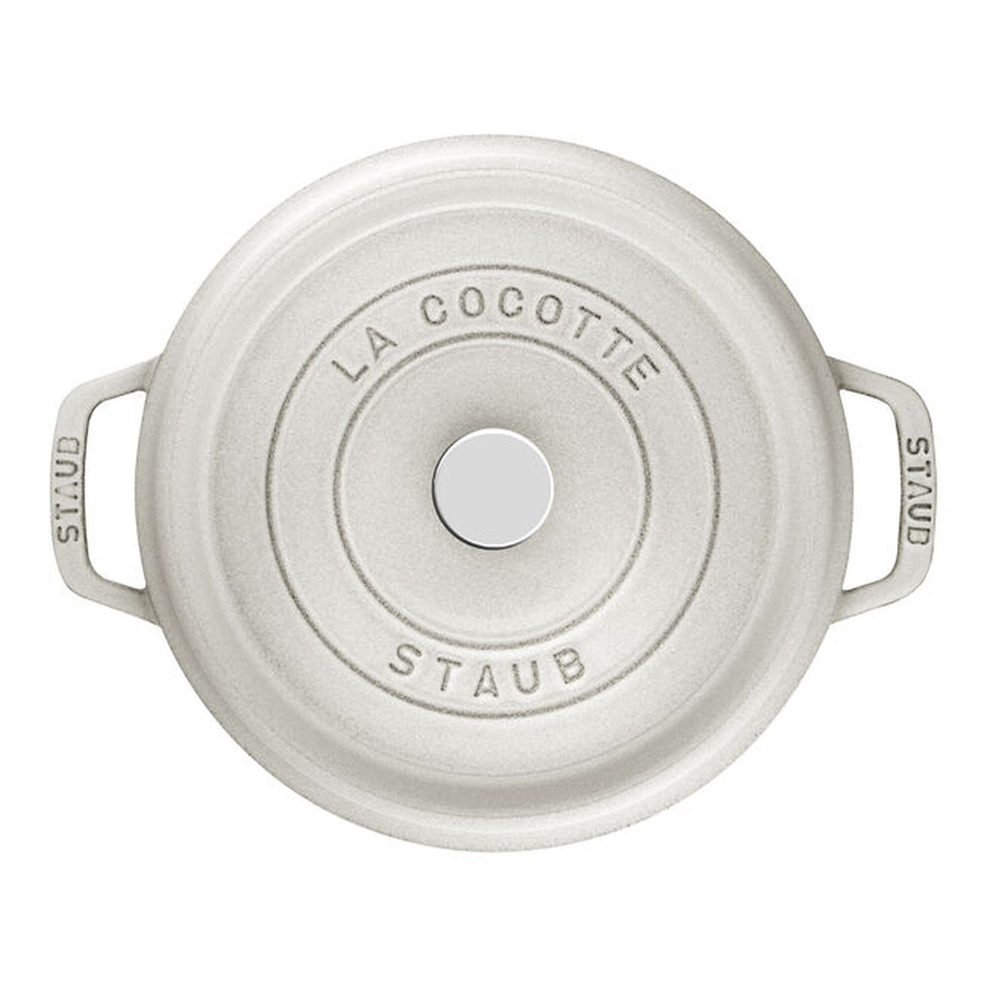 Кастрюля с крышкой STAUB La Cocotte, чугунная, диаметр 20 см, цвет белый, 40501-410