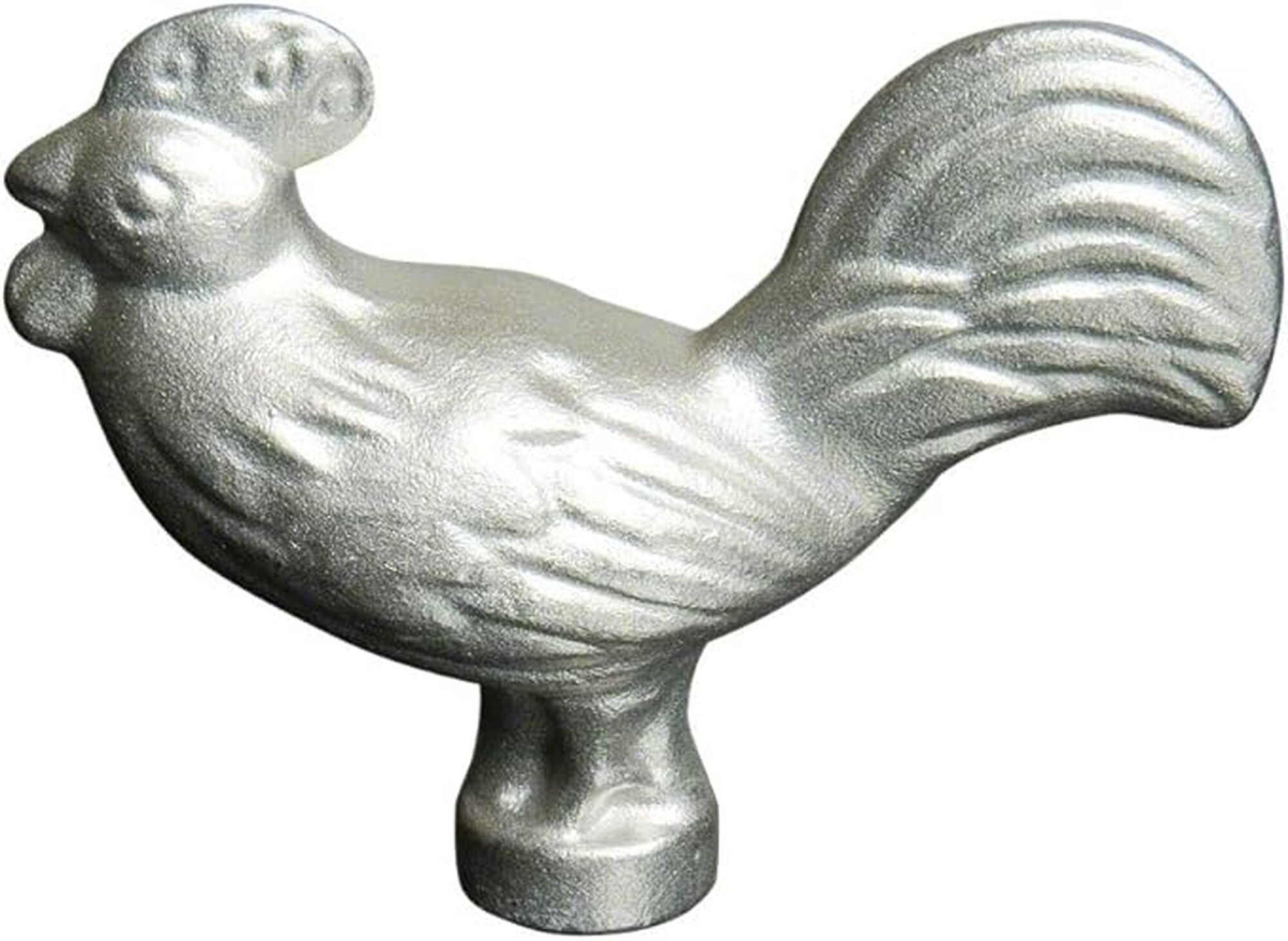 Ручка для крышки STAUB в форме петуха, из нержавеющей стали, размер 7.5х2.5х5.5 см, цвет серый, 40509-346-0
