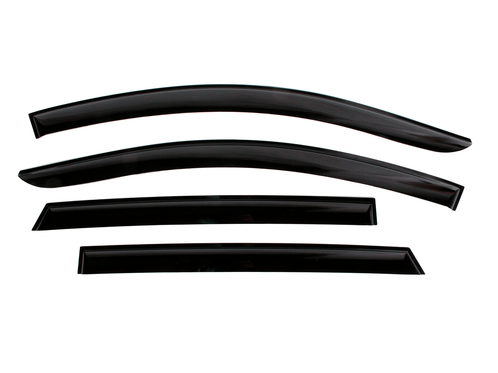 Дефлектор двери для автомобиля Hyundai Solaris I 2011-2017 хетчбек, накладные, комплект 4шт