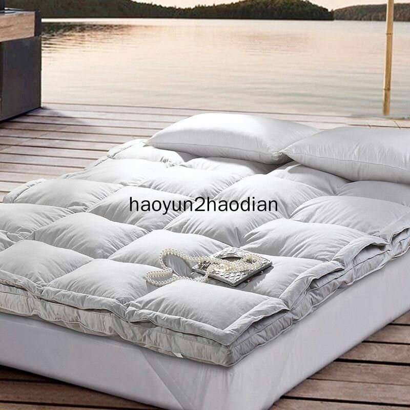 Пуховый матрас, Наматрасник защитный, Серебристо-серый