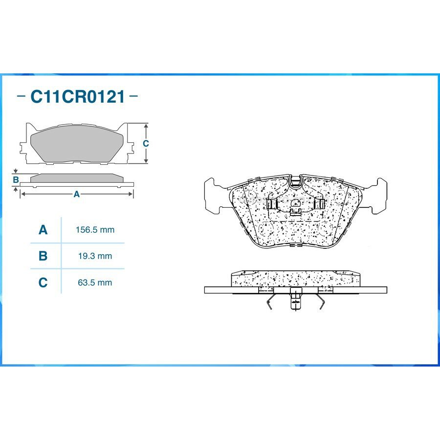 CWORKS C11CR0121 Тормозные колодки передние Low Metallic C11CR0121