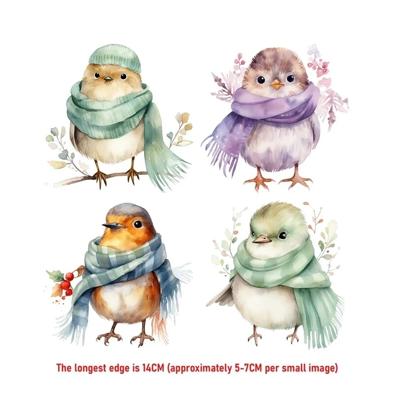 Набор нашивок с птицами для термопечати JCTH-0116-6