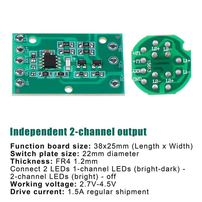 Контроллер подсветки HUXUAN HZ-8813, 2-way output, 2.7-4.5V