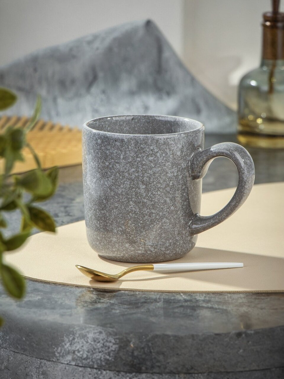 Кружка керамика, 380 мл, Stone, Daniks, HMN240412A1-MG, серая
