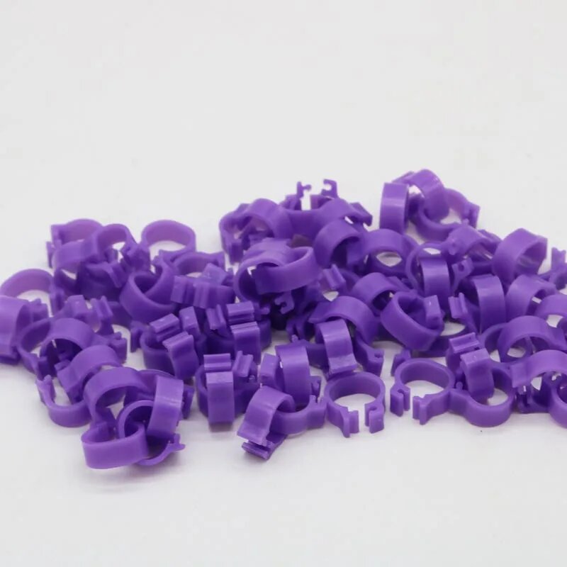 Кольца для голубей 8 мм пластиковые 100 шт