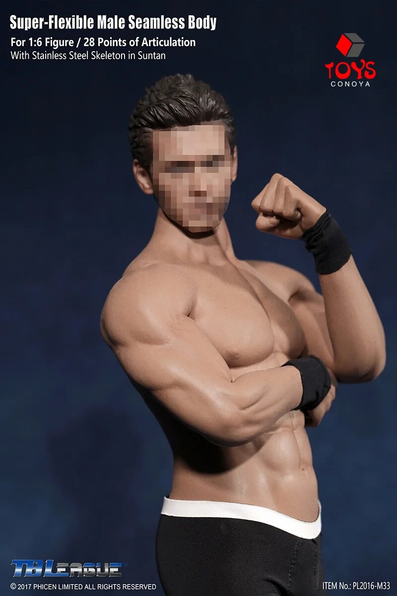 TBLeague Phicen M30-M36 Мужские фигурки 12 дюймов Suntan Black Skin M33