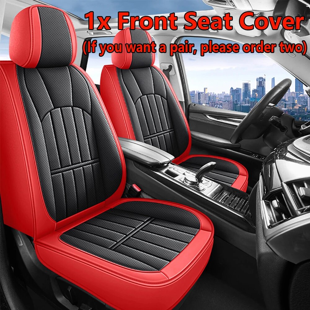 Кожаные чехлы на сиденья для Mitsubishi Pajero 4, 2 Sport Outlander xl, asx, Montero, аксессуары для Lancer 9, 10, Carisma Black Red Front