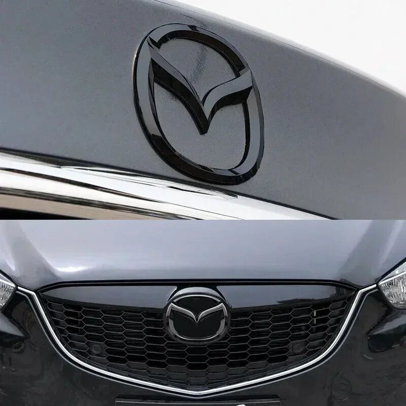Пластиковая эмблема для Mazda 3 5 6 CX-4 CX5 CX7 CX8 CX9 RX7, значок черный, 16.6x13.3cm Front