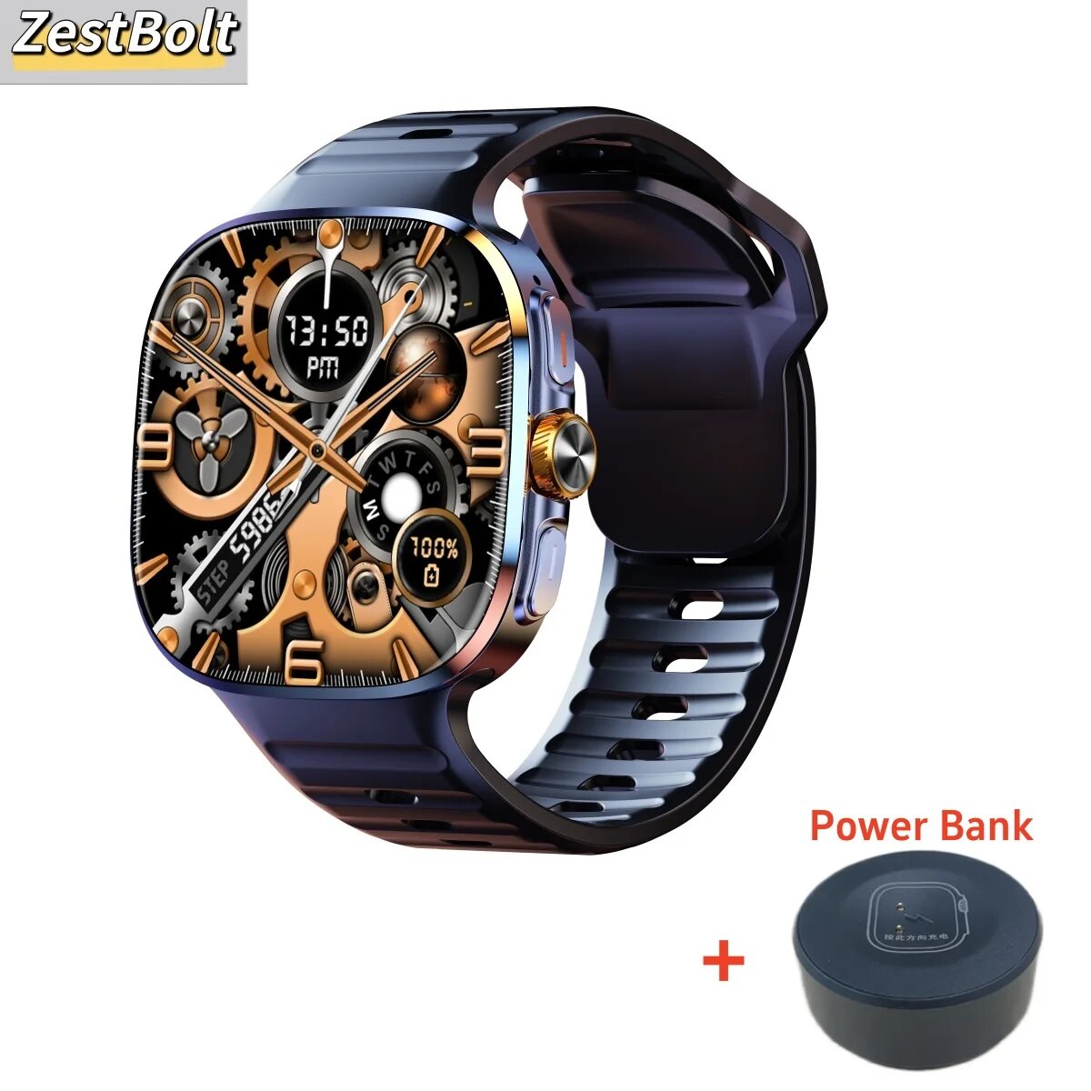 Смарт-часы M99 5G LTE Android С SIM-картой, Вращающейся Камерой, GPS, Wi-Fi, Компасом, 256 ГБ, 2,4-дюймовым AMOLED-дисплеем