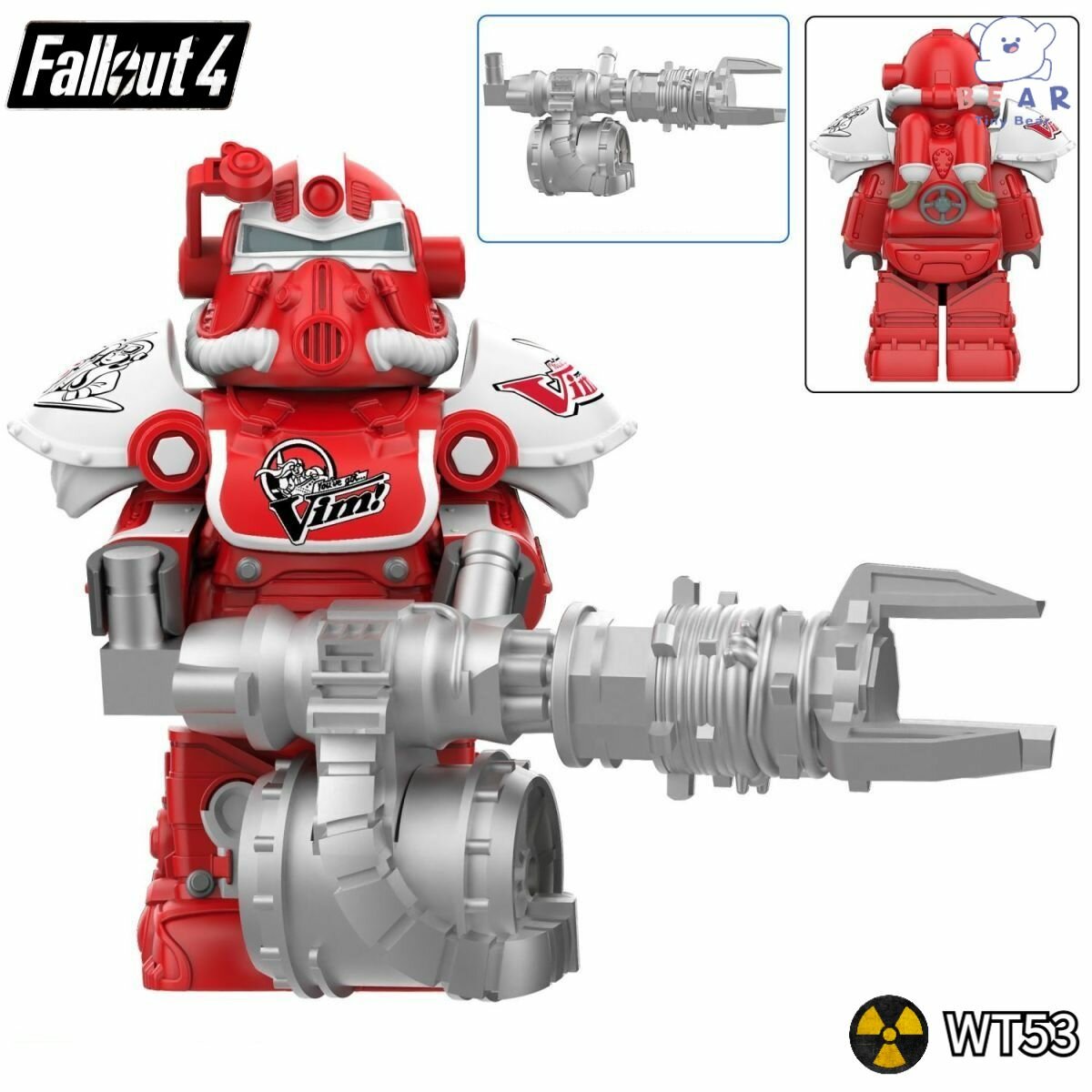 Минифигурка из строительных блоков из коллекционного издания Fallout 4. Модель строительного блока характера излучения. Минифигурка из коллекции MOC, 1 штука. совместимы с легo конструкторами