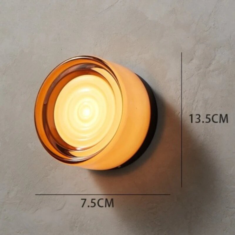 Настенный светильник Claeted круглой формы Three-color light, D Amber