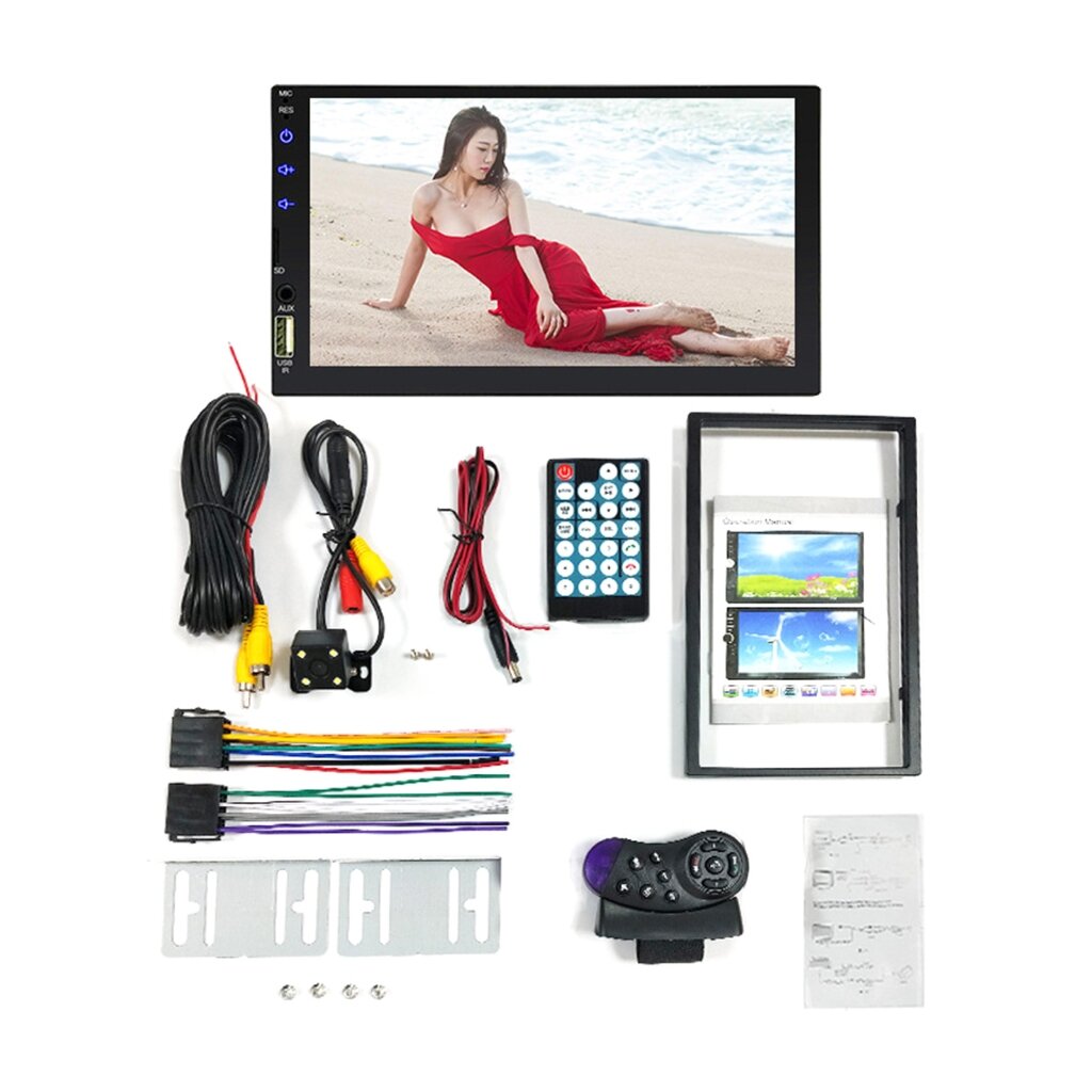 Автомобильный радиоприемник Bluetooth, беспроводной мультимедийный плеер MP5, стереозвуковой приемник AUX USB