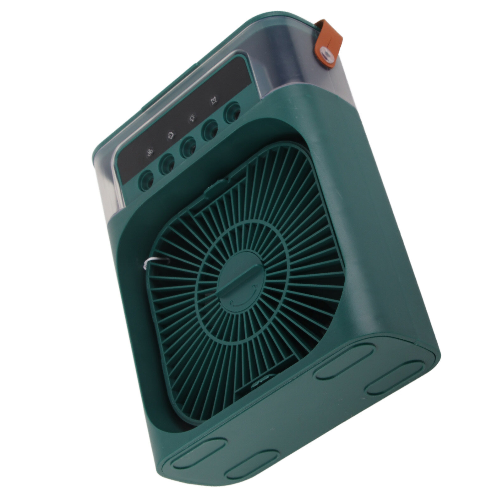 Персональный испарительный охладитель воздуха с резервуаром 600 мл, USB, 7 цветов подсветки, 3 скорости, увлажнитель для спальни (зеленый)