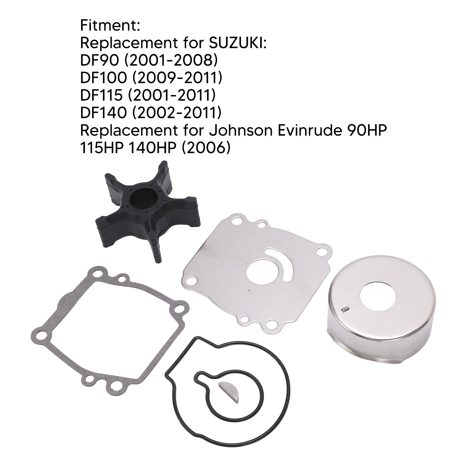 Ремкомплект крыльчатки подвесного водяного насоса 17400 92J00 для Johnson Evinrude 90HP 115HP 140HP