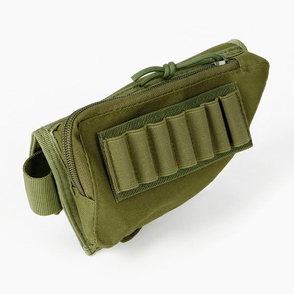 Патронташ на приклад, нейлон 1000d, хаки, цвет: зелёный, размер упаковки: 12 x 5 x 20 см.