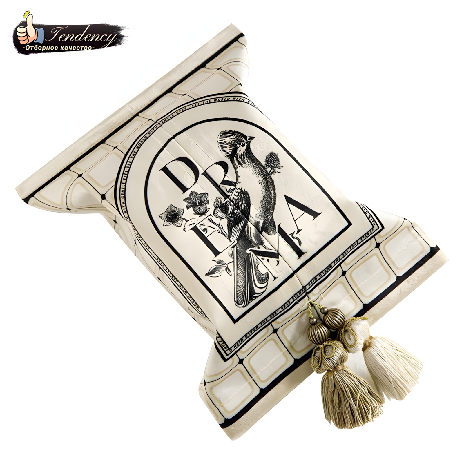 Бархатный держатель для салфеток Lilith, Коробка для салфеток, С бахромой, 18×24 см