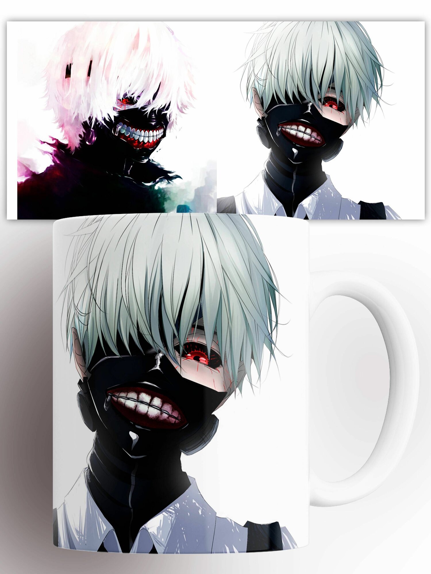 Кружка аниме Кен Канеки Токийский Гуль 330 мл