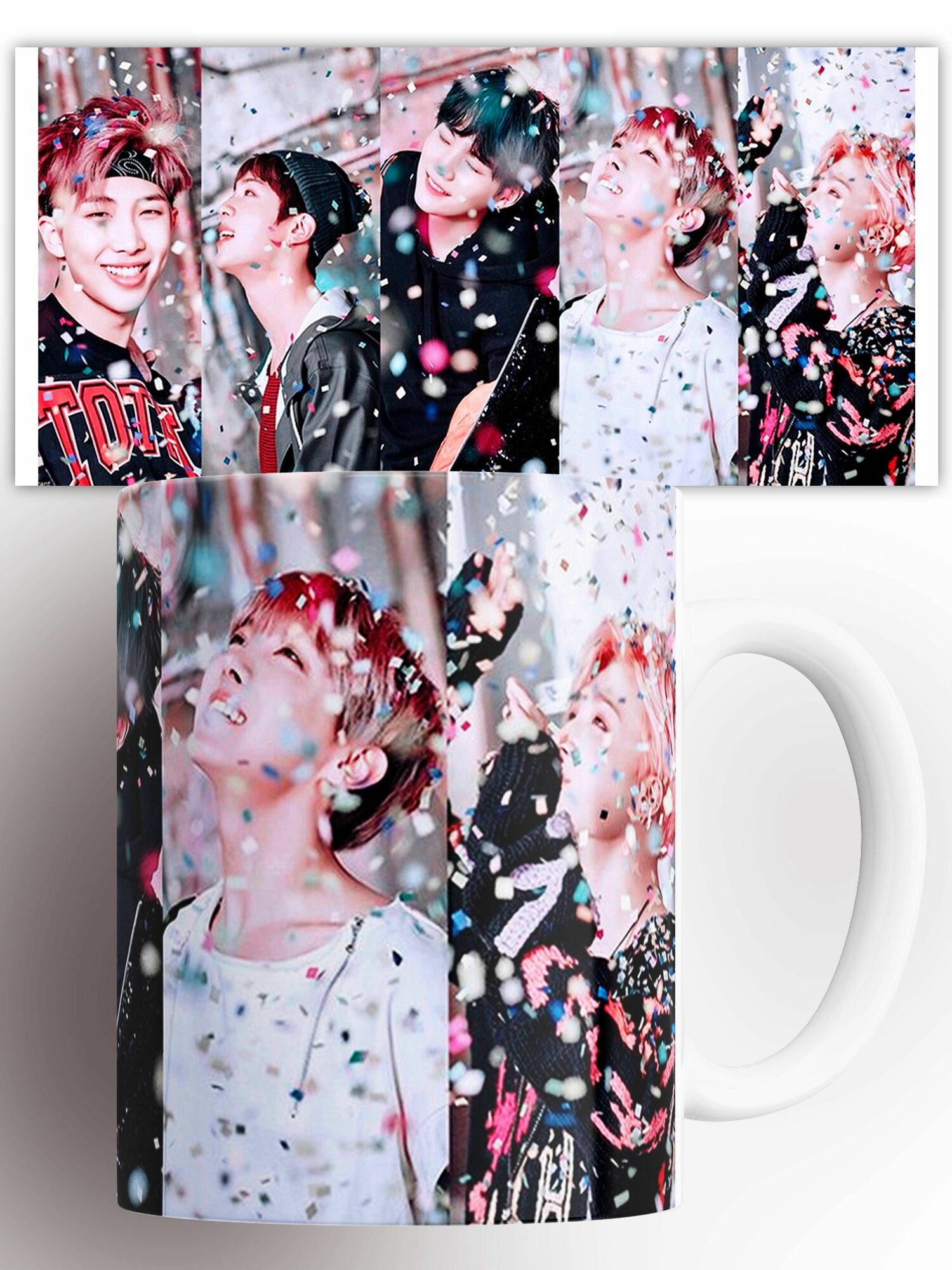 Кружка с принтом BTS 330 мл