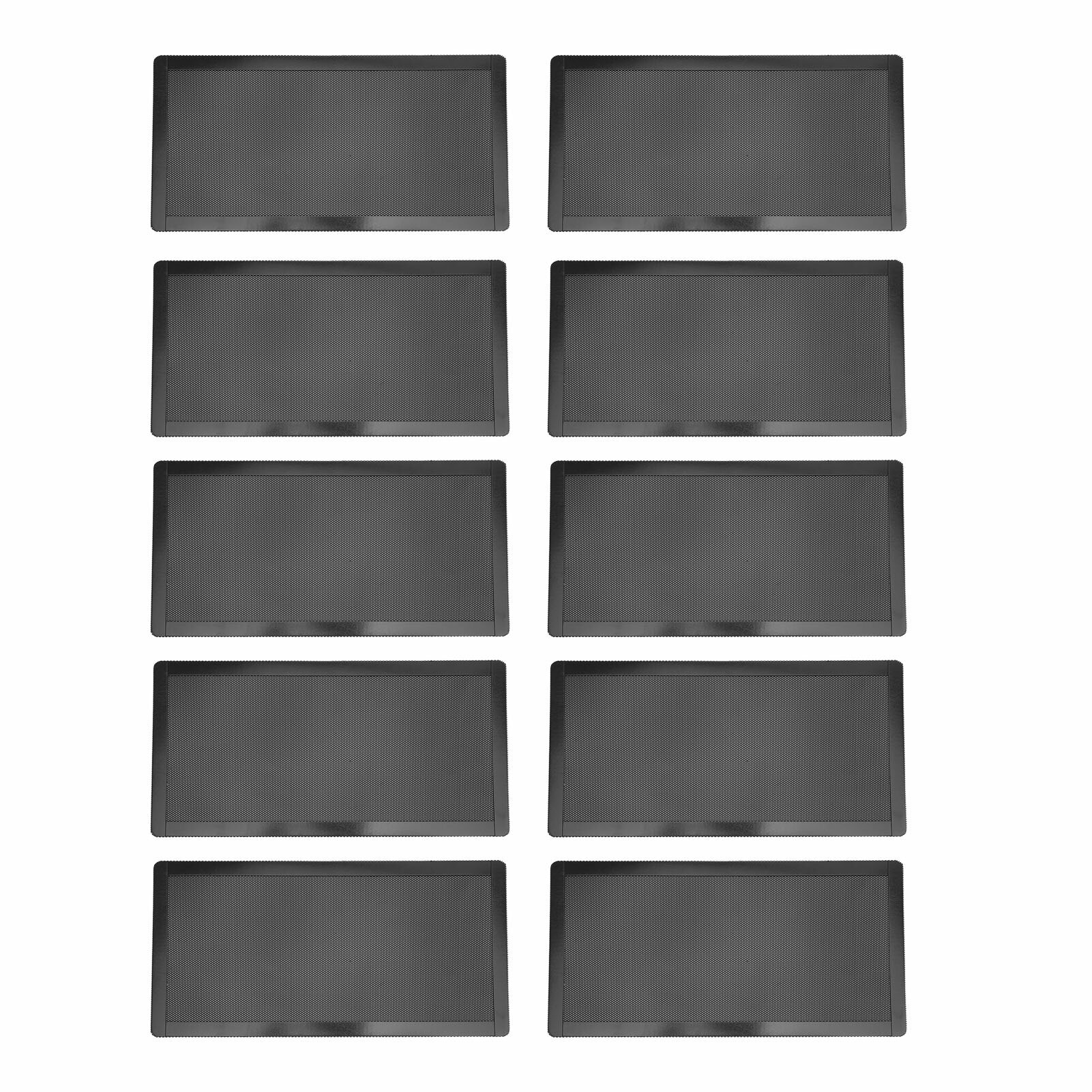 10 шт. Пылевой фильтр для ПК, магнитный, ПВХ, 120x240 мм, Черный