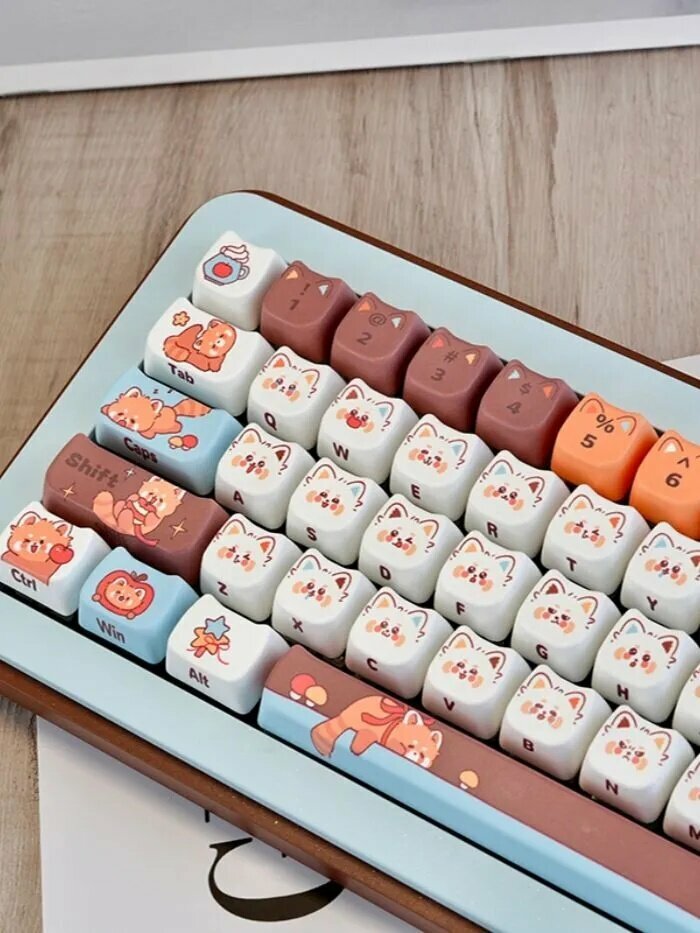 Кейкапы для механической клавиатуры PBT клавиши, тема, Кейкапы с кошачьей головой