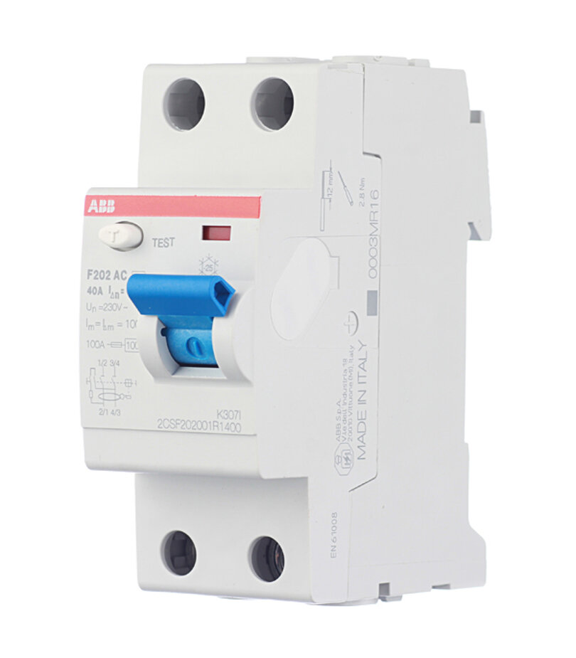 УЗО однофазное ABB F202 A-40/0,03 тип A 40A 30mA 2 модуля 2CSF202101R1400