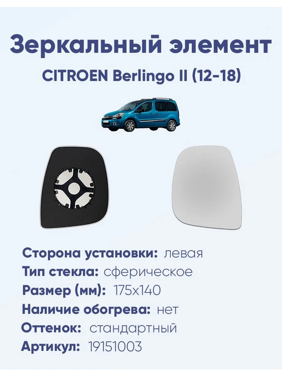 Зеркало CITROEN Berlingo II (12-18) 19151003