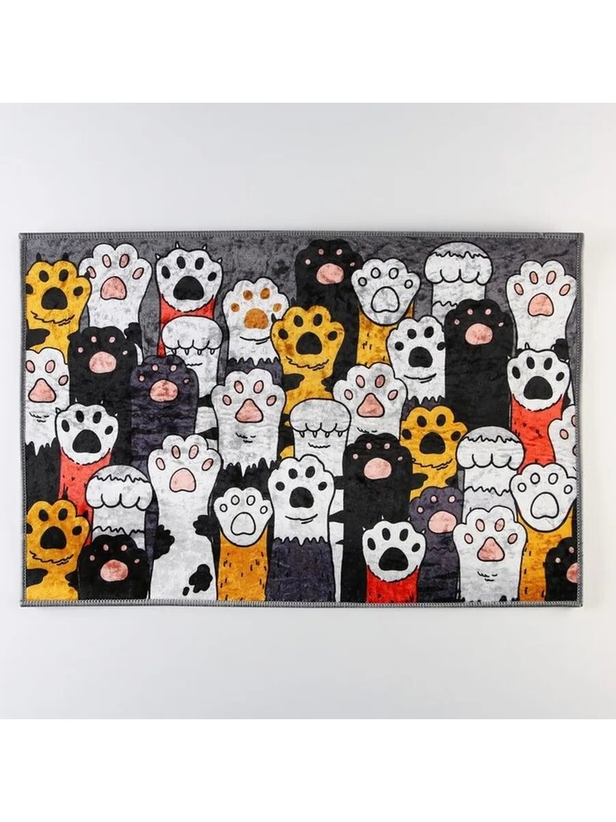 Приятный на ощупь коврик с лапками для дома