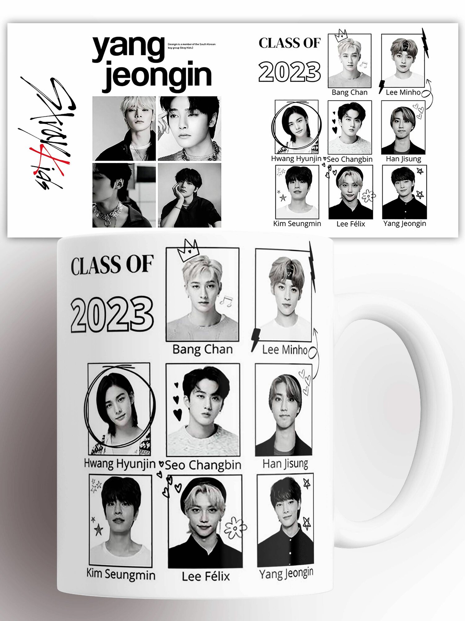 Кружка Стрей Кидс Stray Kids K POP Ян Чонин 330 мл